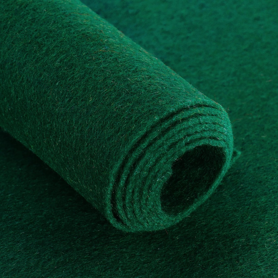 Green Felt Fabric Soft Texture for Craft Projects, Sewing, Padding DIY ...