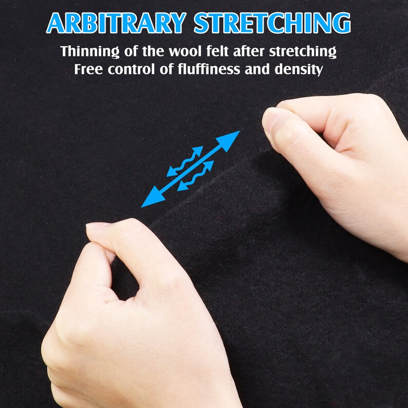 Wool Felt Sheets, Pre Felted Wool Fabric, Softness Puffy Thicker for ...