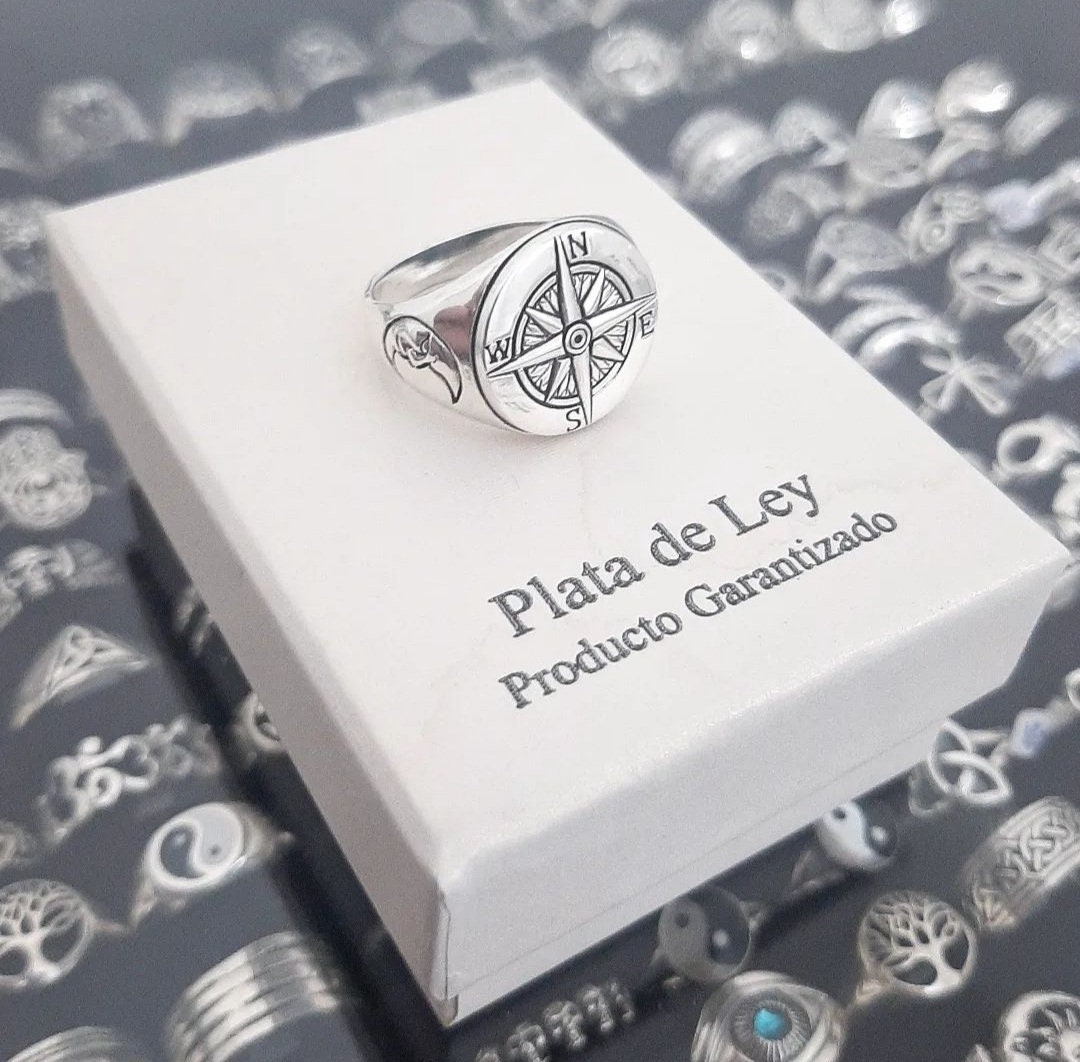 Rose of Winds Ring Made of 925 Sterling Silver / Sterling Silver 925 ...