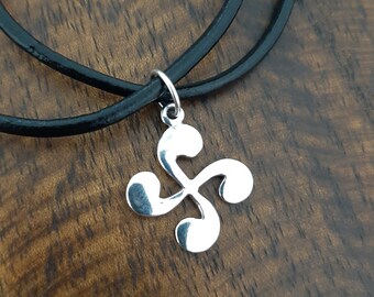 925 Sterling Silver Lauburu Basque Cross Pendant Necklace - Etsy