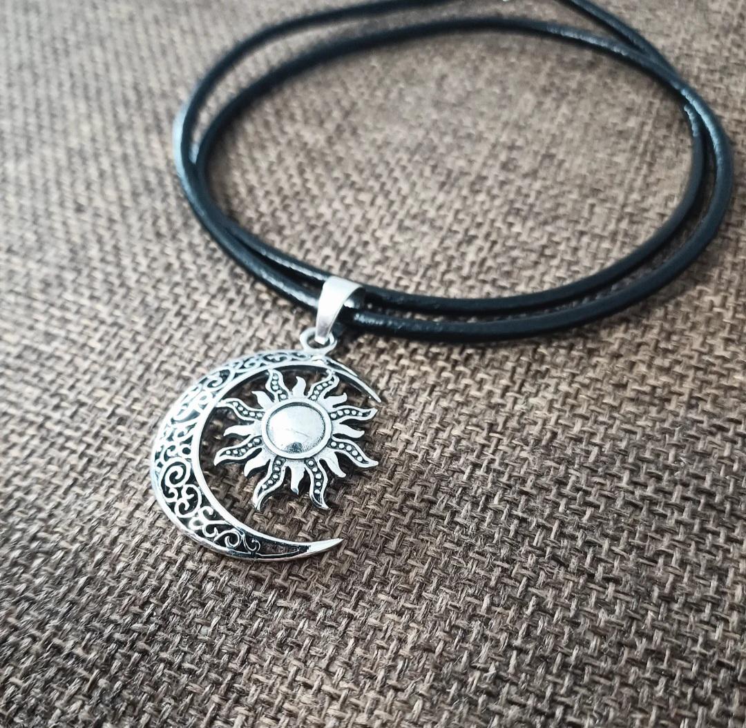 Moon and Sun Pendant - Etsy