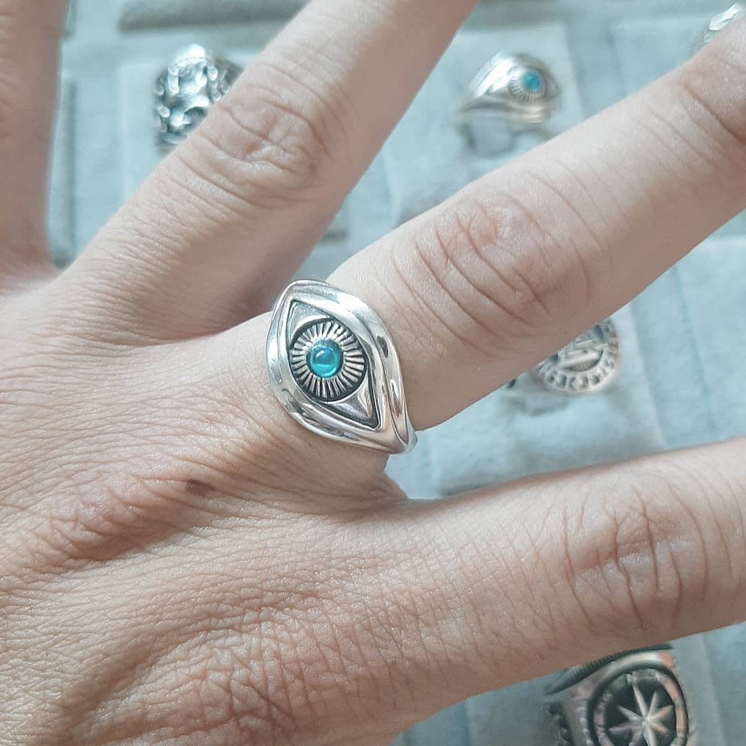 Eye of Providence Ring in 925 Sterling Silver/ Sterling Silver Eye Ring ...