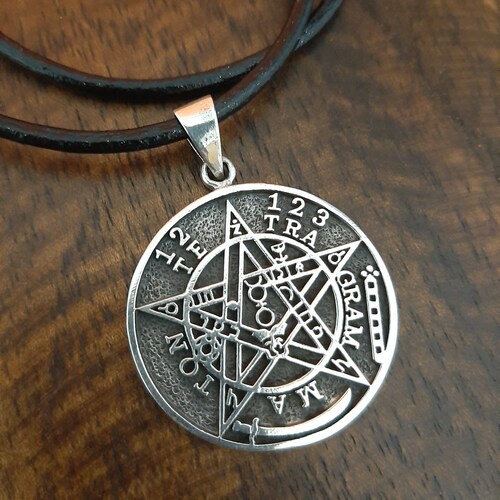Tetragrammaton Pendant Sterling Silver Esoteric Pentagram - Etsy