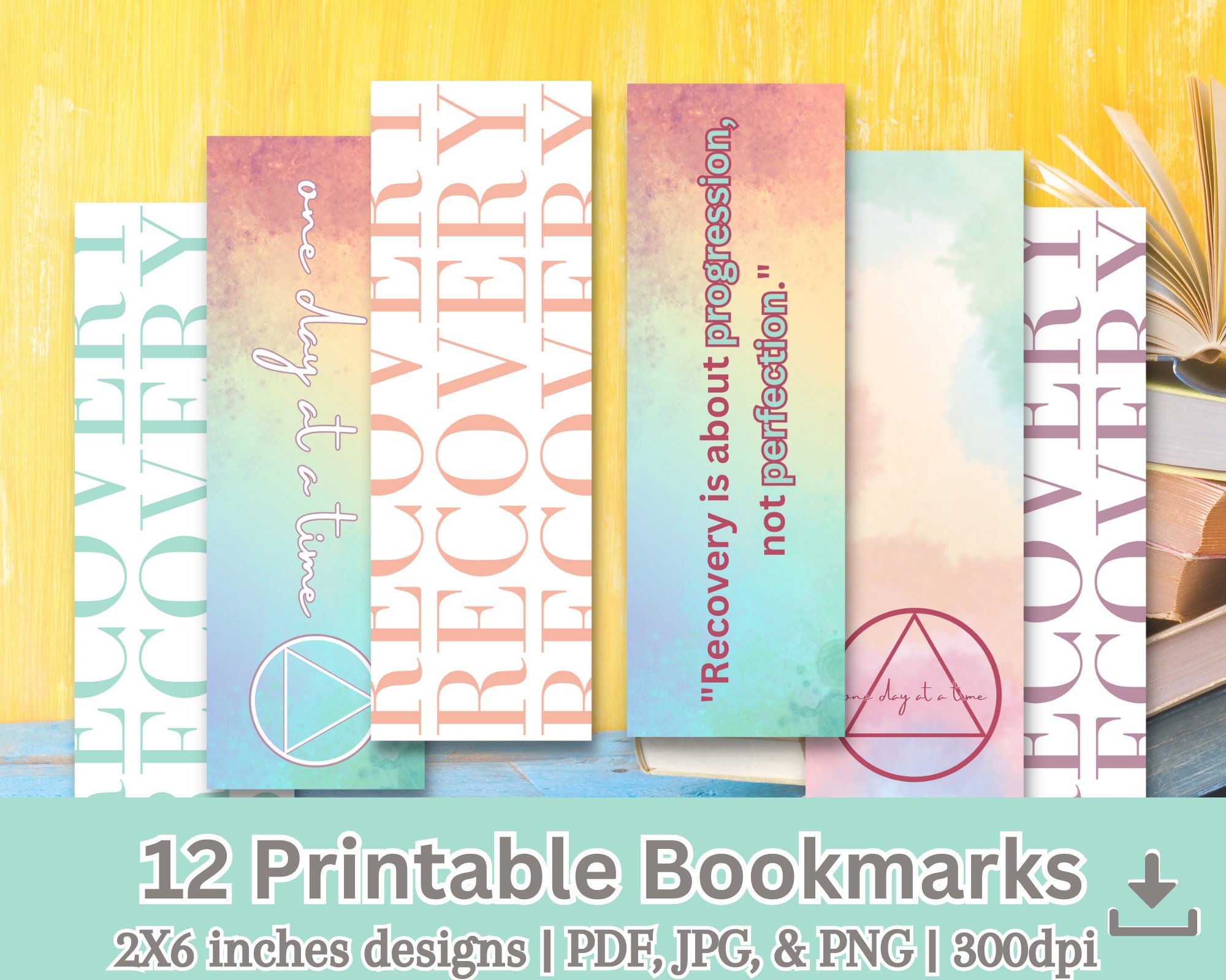 Sobriety Affirmation Bookmarks, Affirmations for Recovery, AA ...