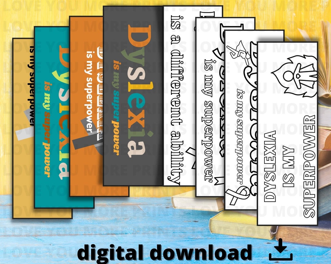 8 Celebrate Dyslexia Superpowers Bookmarks, Dyslexia Awareness Bookmark ...