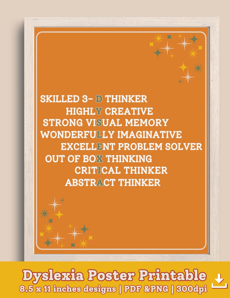 4 Fall Dyslexia Awareness Month Posters: Inspiring Affirmations ...