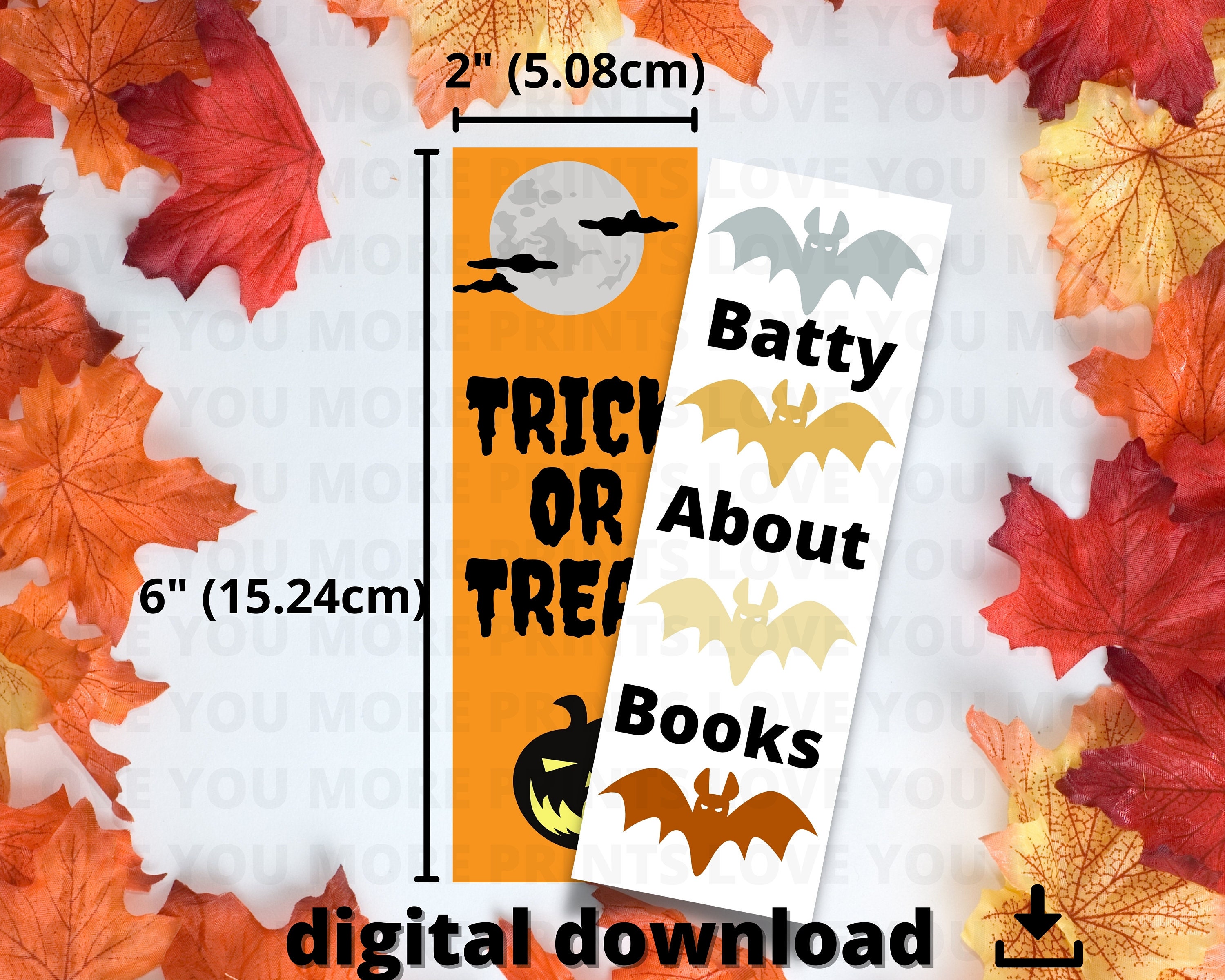 Halloween Spooky Bookish Reader Bookmarks Digital Printable - Etsy