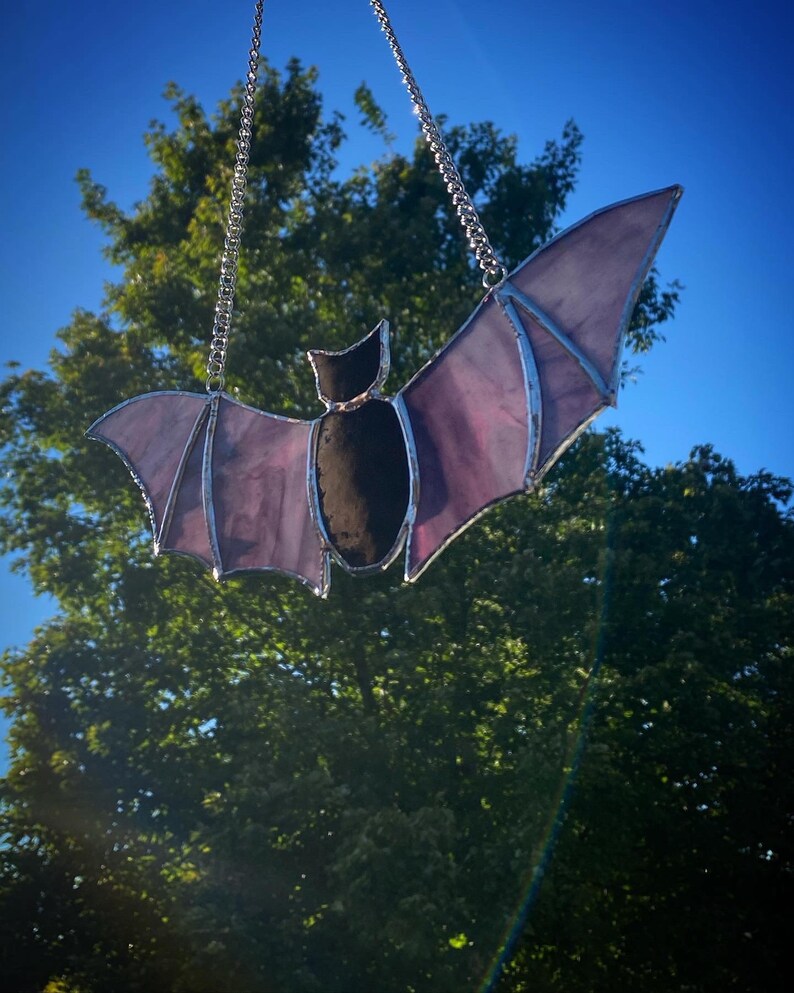 CUSTOMIZABLE Bat Stained Glass Piece - Etsy