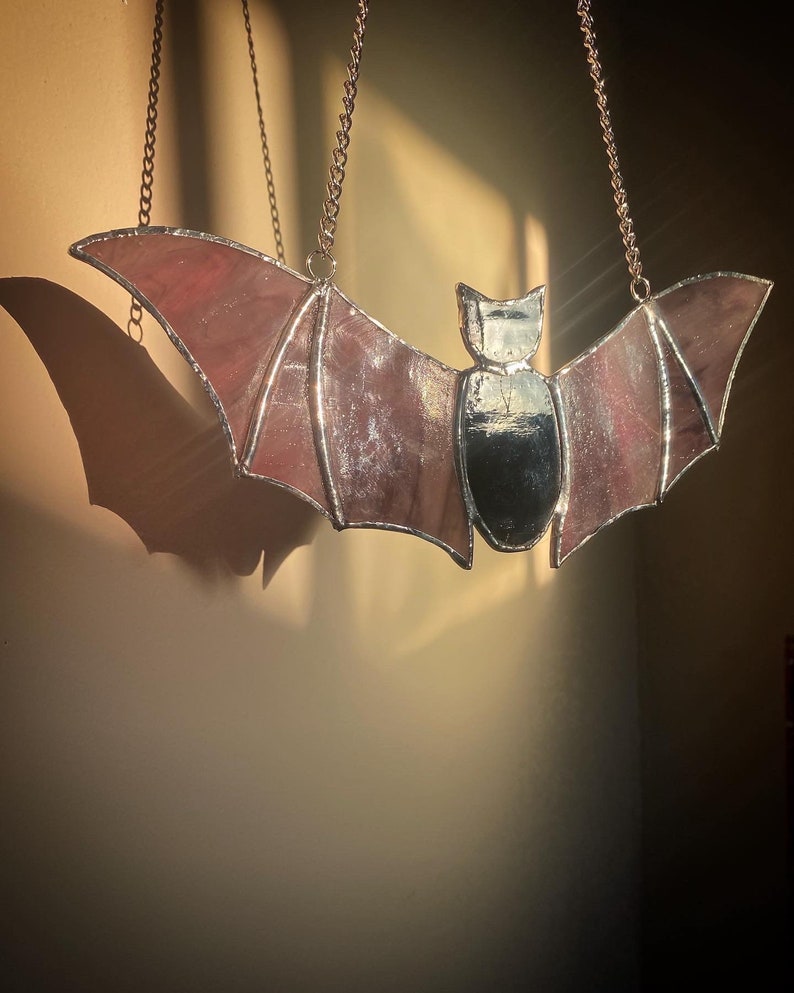 CUSTOMIZABLE Bat Stained Glass Piece - Etsy