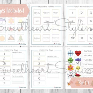 Learn to Tell Time Bundle - Days of the Week - Months of the Year ...