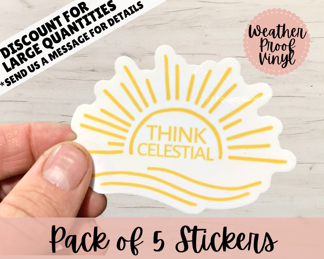 Think Celestial Sticker Pack of 5 Stickers LDS Waterproof & Scratch ...