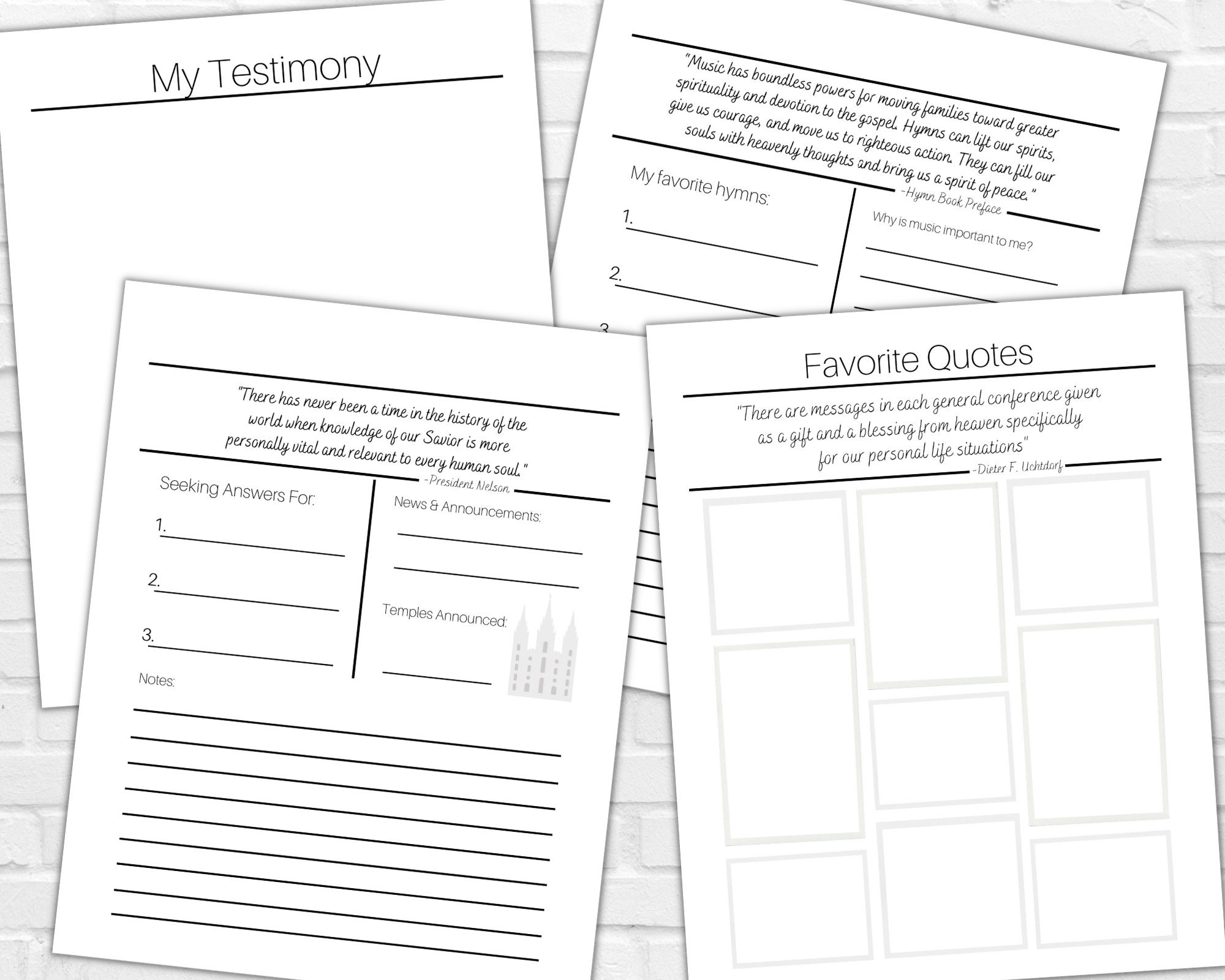 General Conference Journal PRINTABLE - Digital Download - Study Journal ...