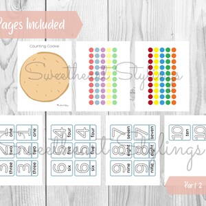 Number Bundle Printable - Number Matching - Number Practice - Counting ...