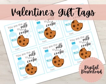 Valentines Gift Tag Printable popcorn Instant Download | Etsy