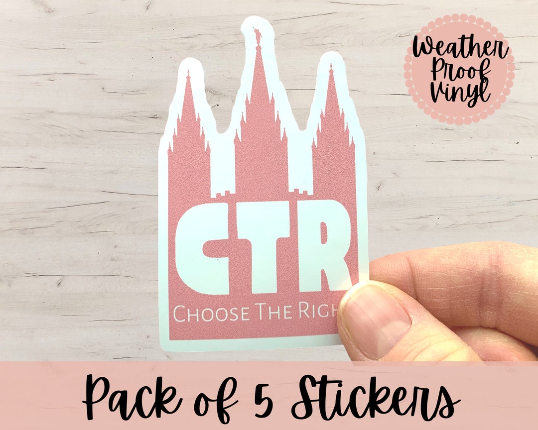 Choose the Right Sticker - Pack of 5 Stickers - CTR - Temple - LDS ...