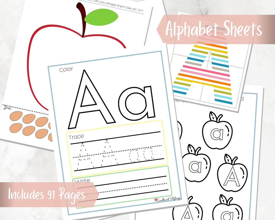 Alphabet Sheets Printable Circle Time Activity Instant - Etsy