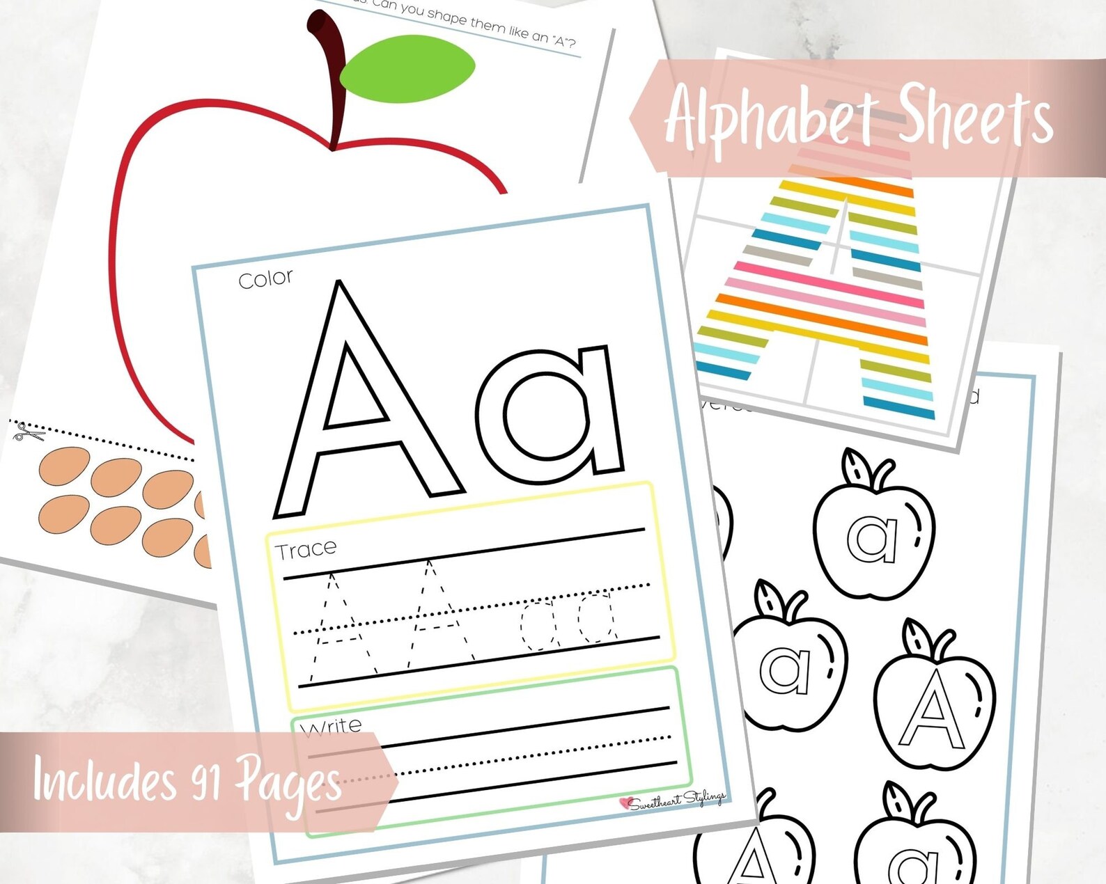 Alphabet Sheets Printable Circle Time Activity Instant - Etsy