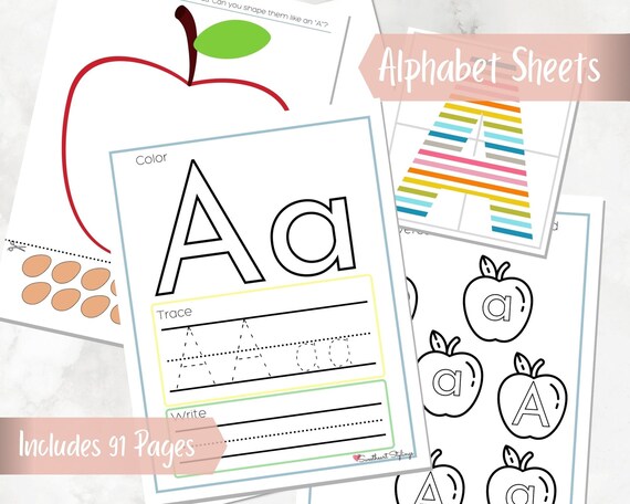 Alphabet Sheets Printable Circle Time Activity Instant - Etsy