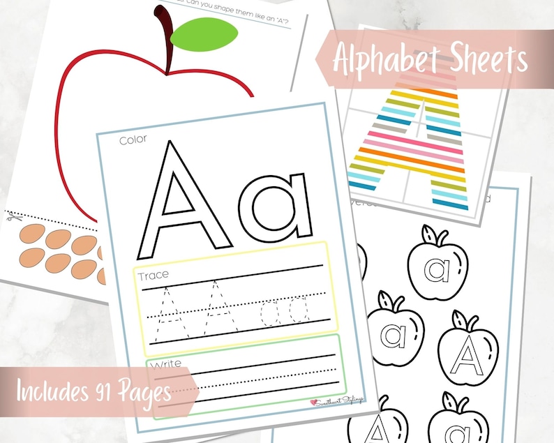 Alphabet Sheets Printable Circle Time Activity Instant - Etsy