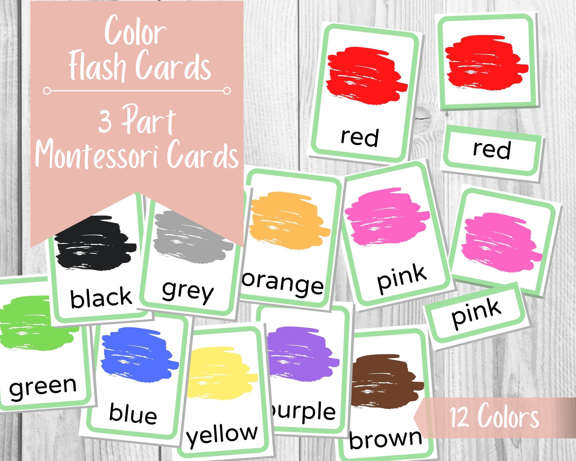 Color Bundle Printable Color Matching Color Wheel Color Mixing Flash ...