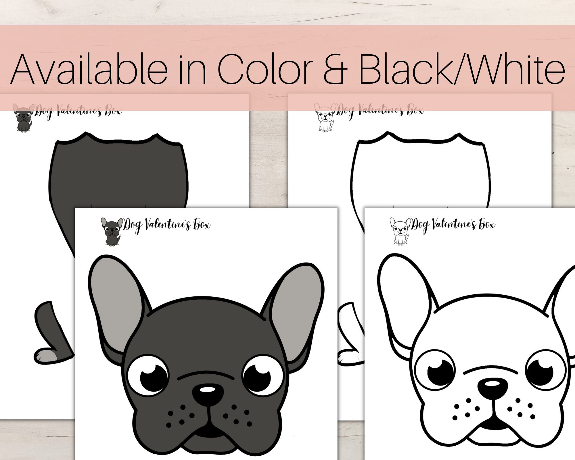 Dog Valentines Box or Bag Printable - Mailbox - Instant Download - DIY ...