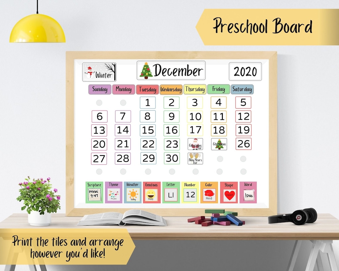 Preschool Board PRINTABLE - Perpetual Calendar - Digital Download ...