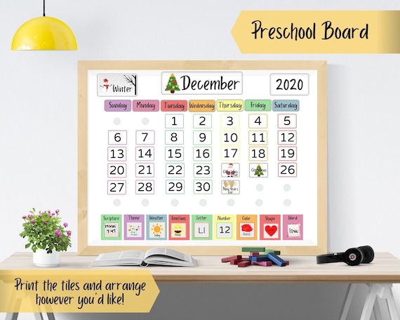 Preschool Board PRINTABLE Perpetual Calendar Digital - Etsy