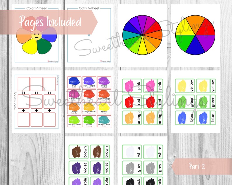 Color Bundle Printable Color Matching Color Wheel Color - Etsy