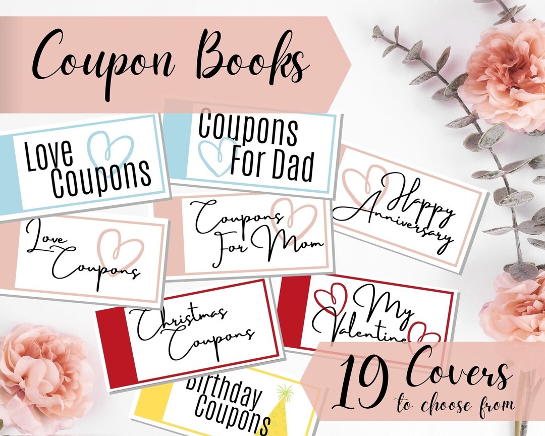 Coupon Book PRINTABLE - Valentine’s Day Gift - Mother’s Day Gift ...