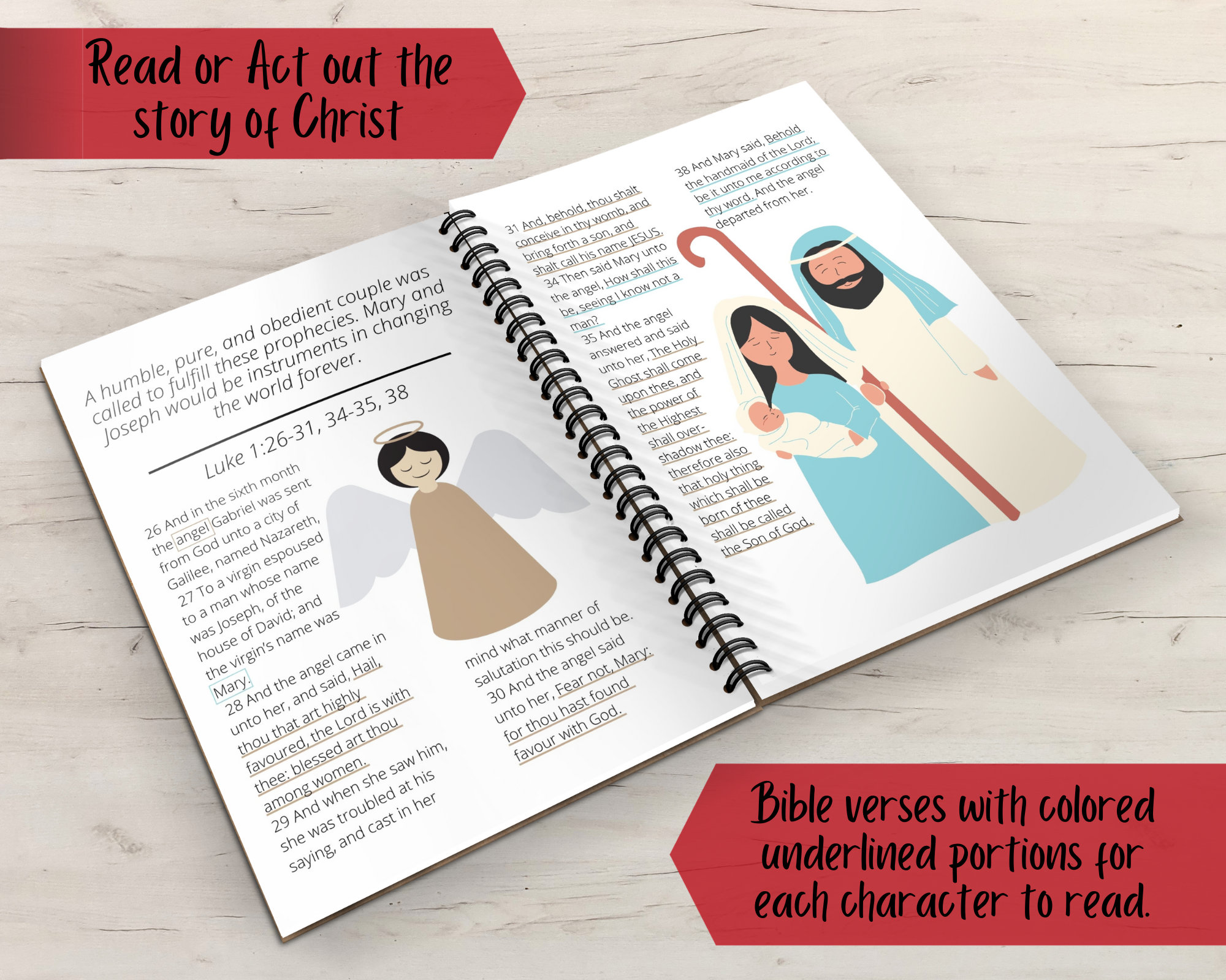 The Christmas Story PRINTABLE - Nativity Play - Instant Download - Act ...