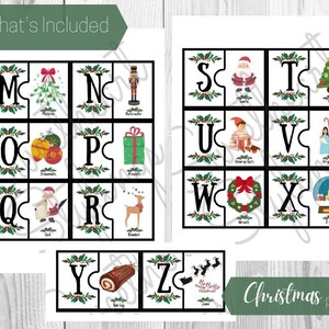 Christmas ABC Puzzle - Christmas Children’s Activity - Instant Digital ...