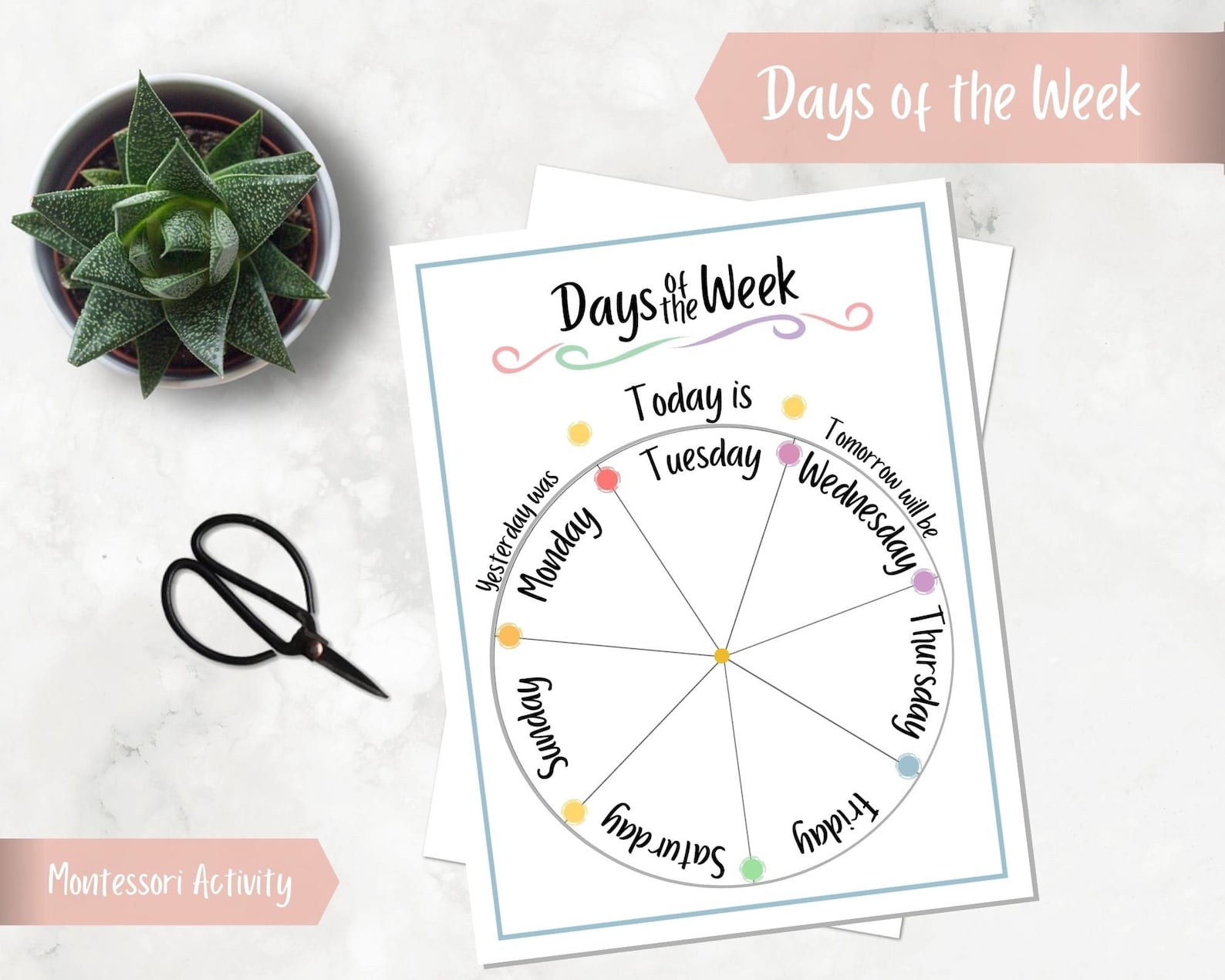 Days of the Week Printable - Circle Time Activity - Instant Digital ...