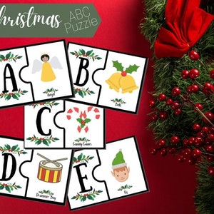 Christmas ABC Puzzle - Christmas Children’s Activity - Instant Digital ...