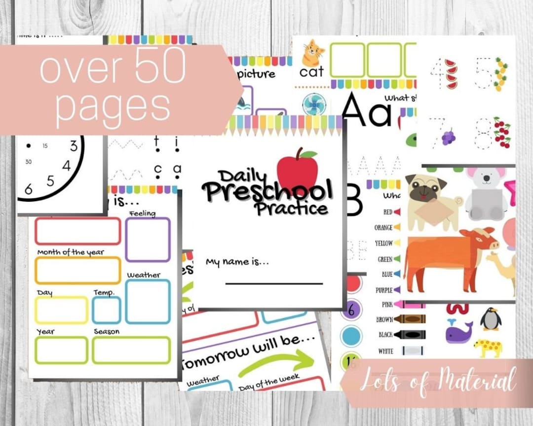 Daily Preschool Practice PRINTABLE - Busy Book - Digital Download ...
