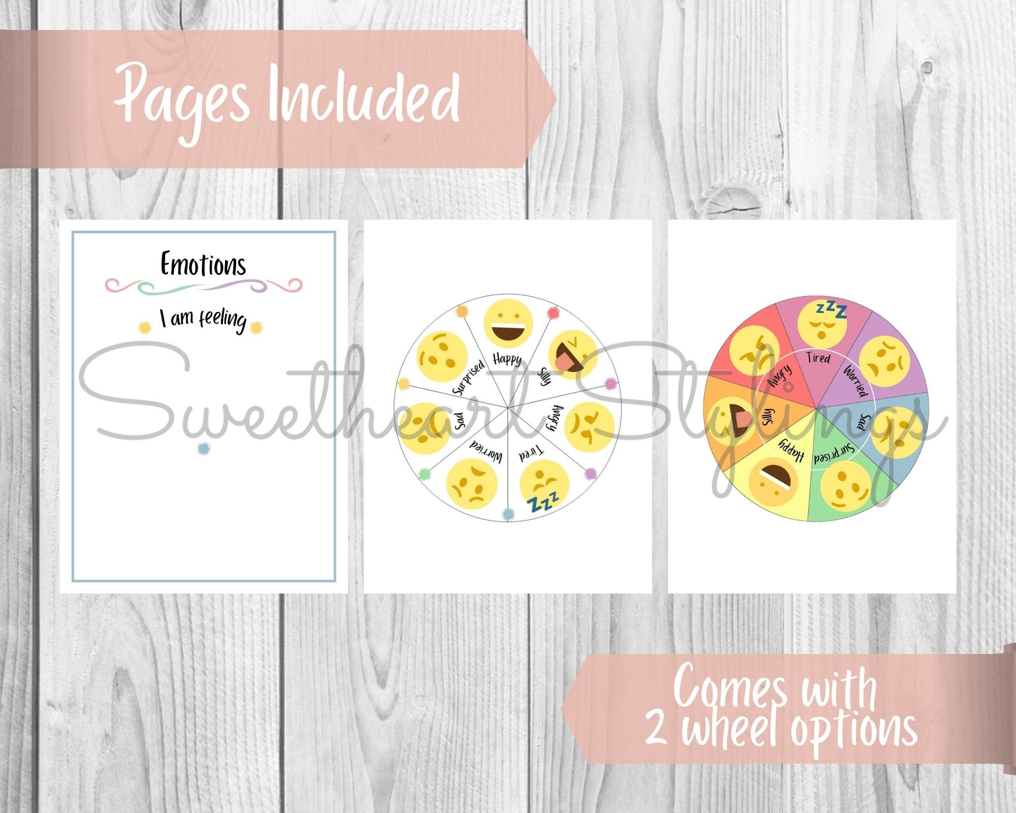 Emotions Wheel Printable - Circle Time Activity - Instant Digital ...
