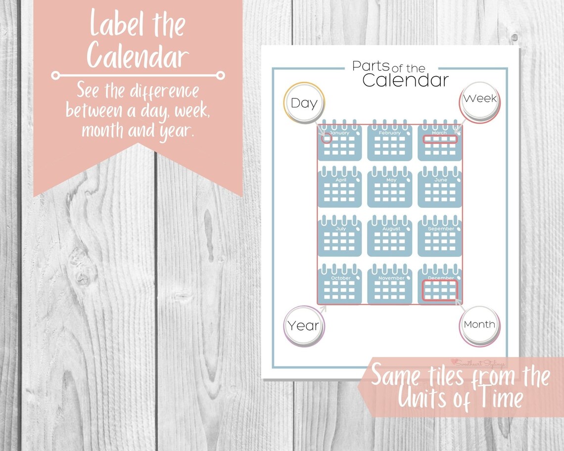 Learn to Tell Time Bundle Days of the Week Months of the - Etsy