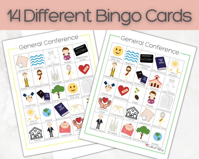General Conference Bingo PRINTABLE - Digital Download - LDS Activity ...