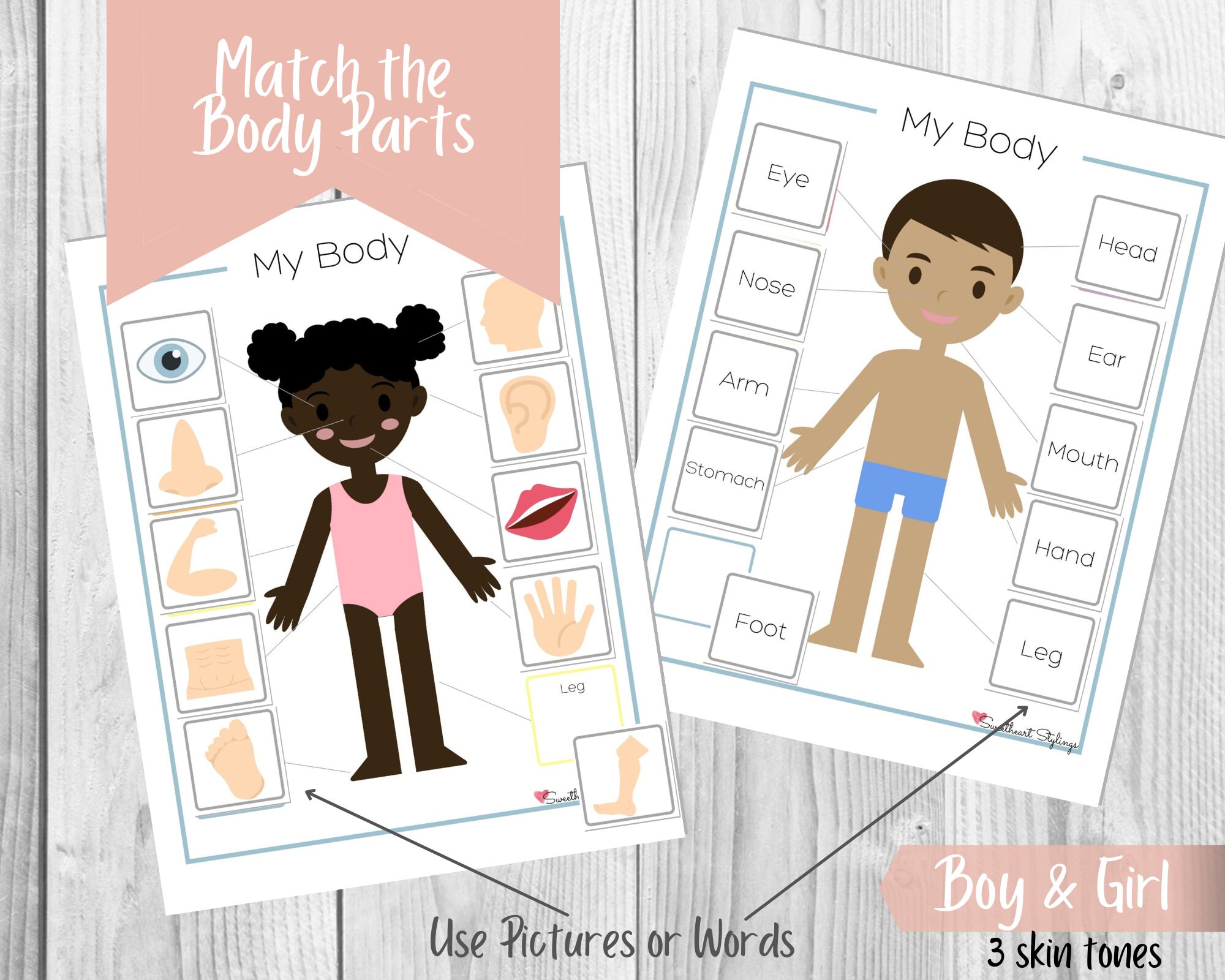 Body Bundle Anatomy Printable Learn Body Parts My Skeleton My Organs 5 ...