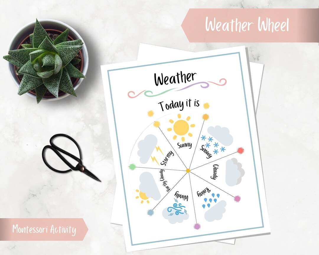 Weather Wheel Printable - Circle Time Activity - Instant Digital ...