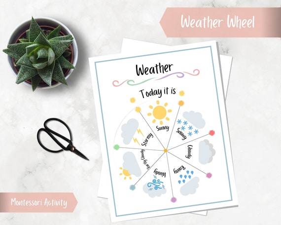 Weather Wheel Printable Circle Time Activity Instant | Etsy