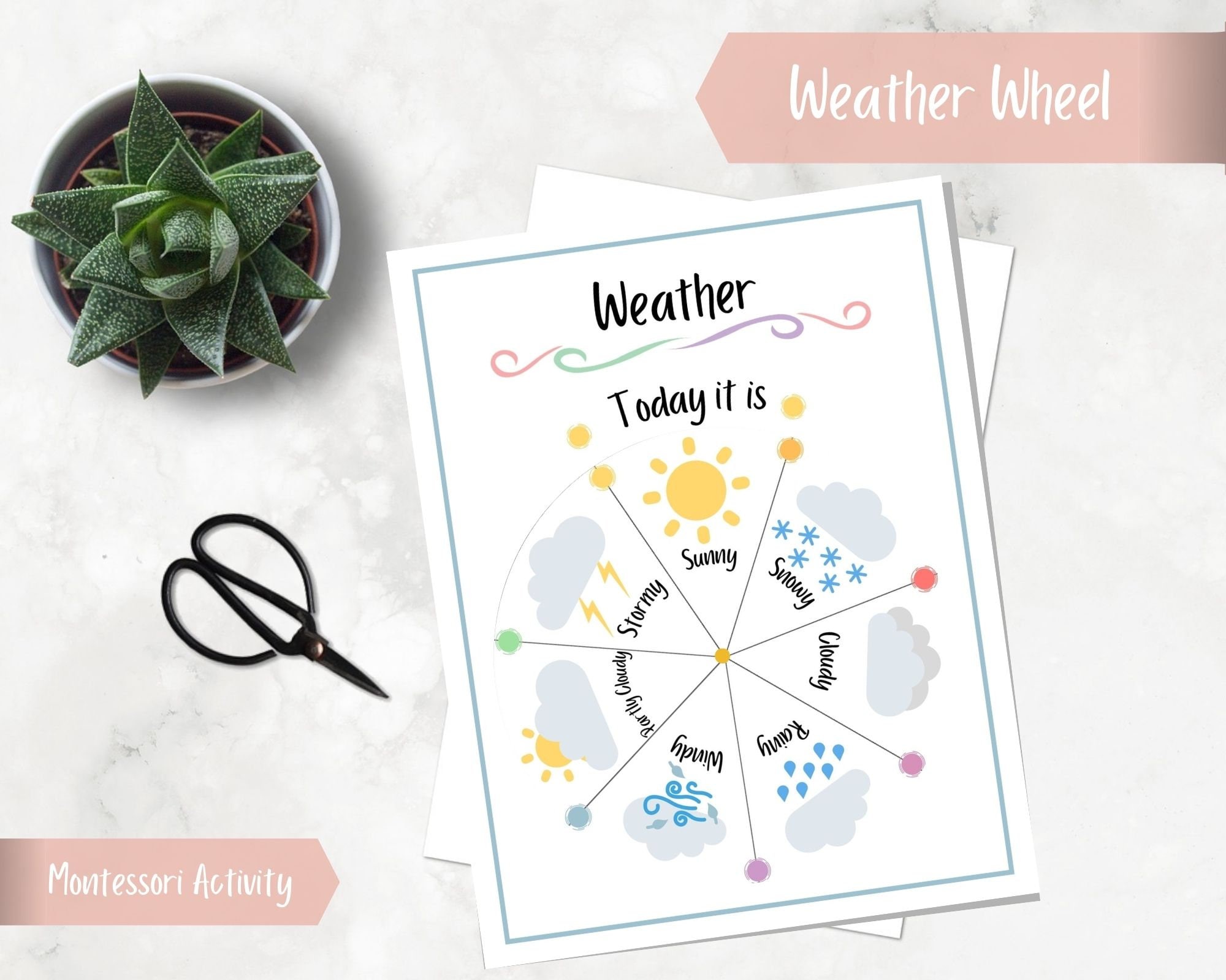 Weather Wheel Printable - Circle Time Activity - Instant Digital ...