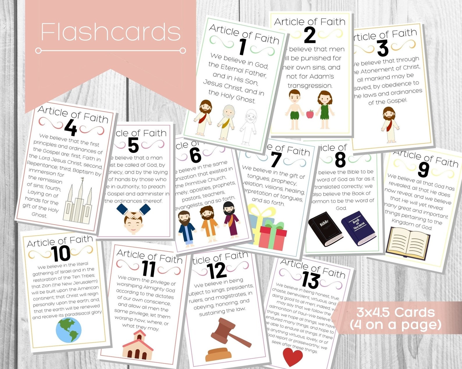 Articles of Faith Bundle - PRINTABLE - Articles of Faith Bingo ...
