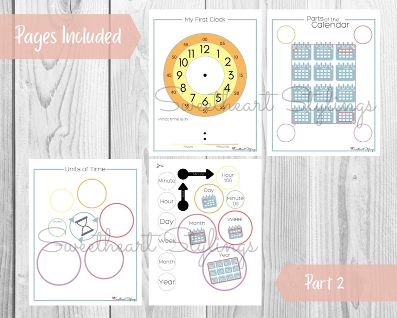 Learn to Tell Time Bundle - Days of the Week - Months of the Year ...