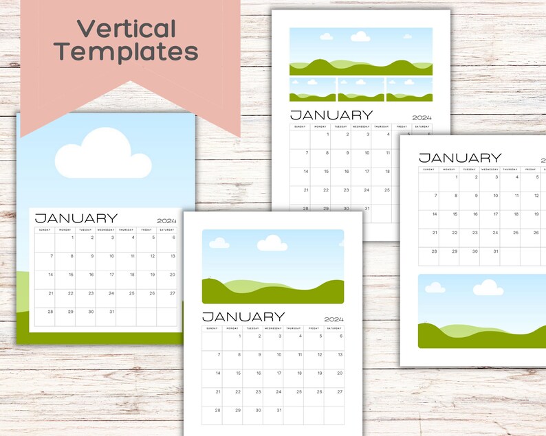 Editable 2024 Calendar Bundle - 14 Canva Templates - Instant Download ...