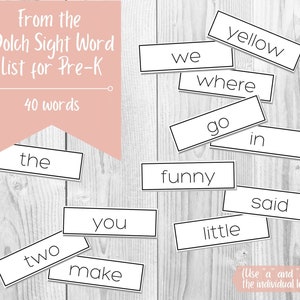 Sight Words Printable - Circle Time Activity - Instant Digital Download ...