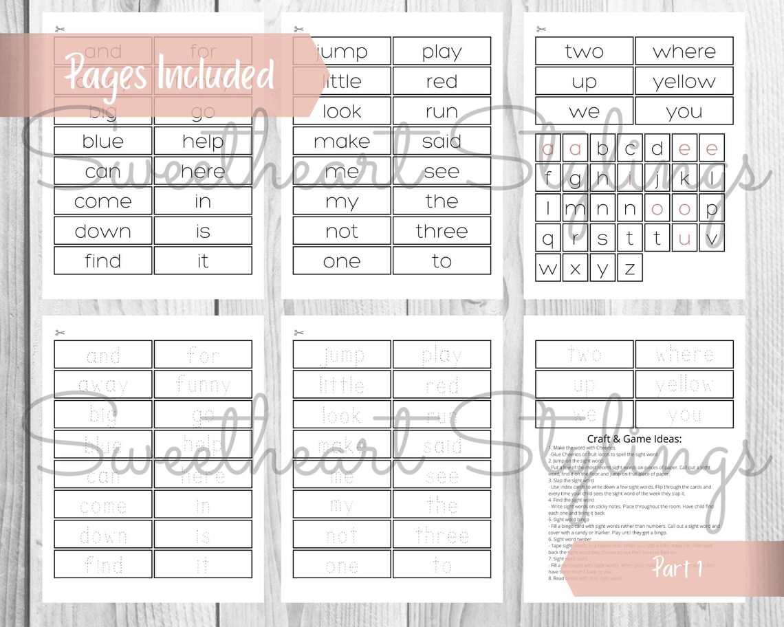 Sight Words Printable Circle Time Activity Instant Digital Download ...