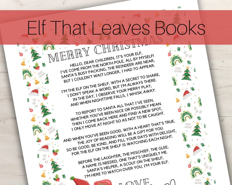 Elf Arrival Letter PRINTABLE - Instant Download - Christmas Elf Arrival ...