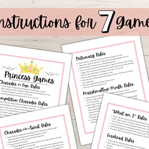 Princess Party Games Printable - Instant Download - Birthday Party ...