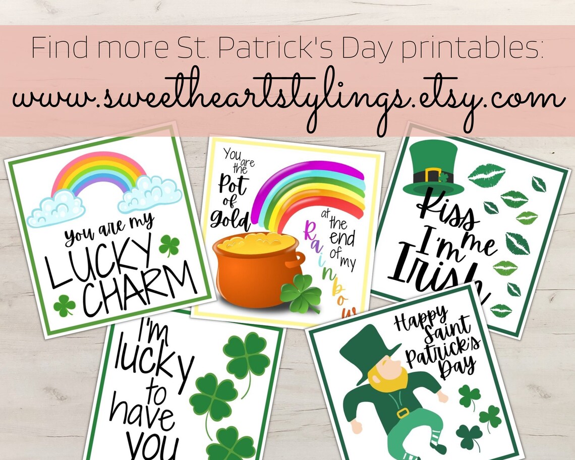 St. Patrick's Day Gift Tag Printable you're the Pot of Gold Instant ...