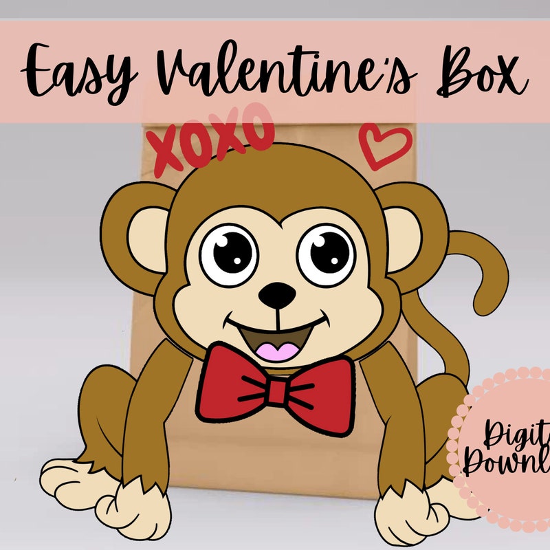 Valentines Day Monkeys - Etsy